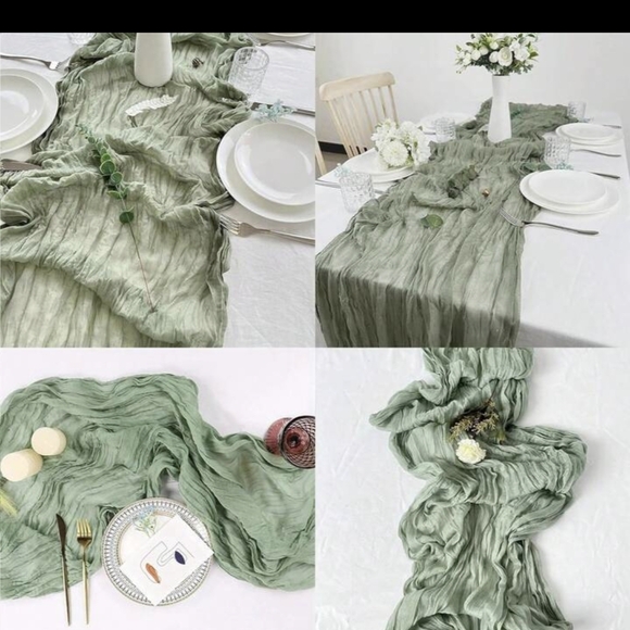 Other | 7 Sage Green 1 Foot Cheesecloth Table Runners | Poshmark